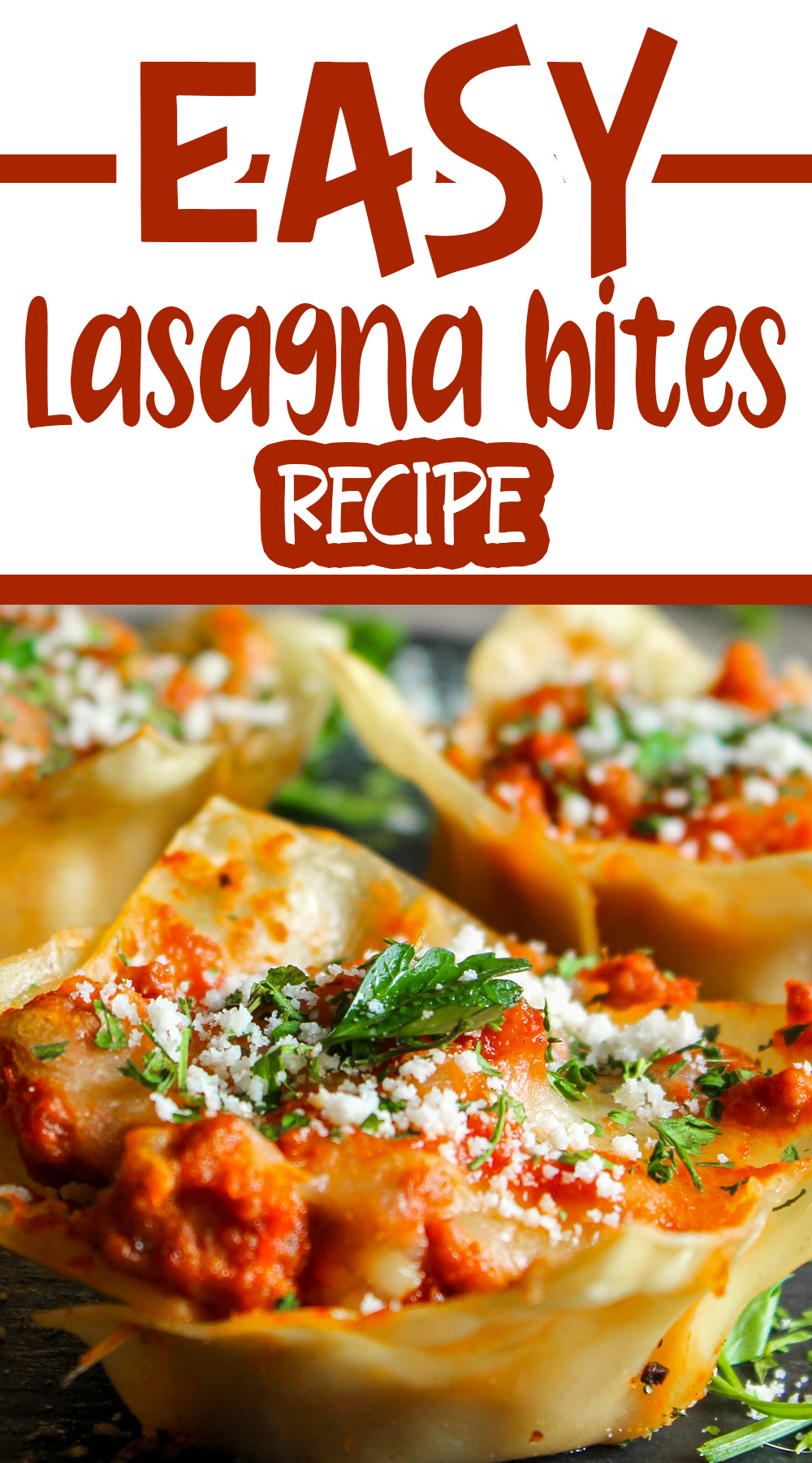 Lasagna Bites Recipe With Wonton Wraps ⋆ by Pink