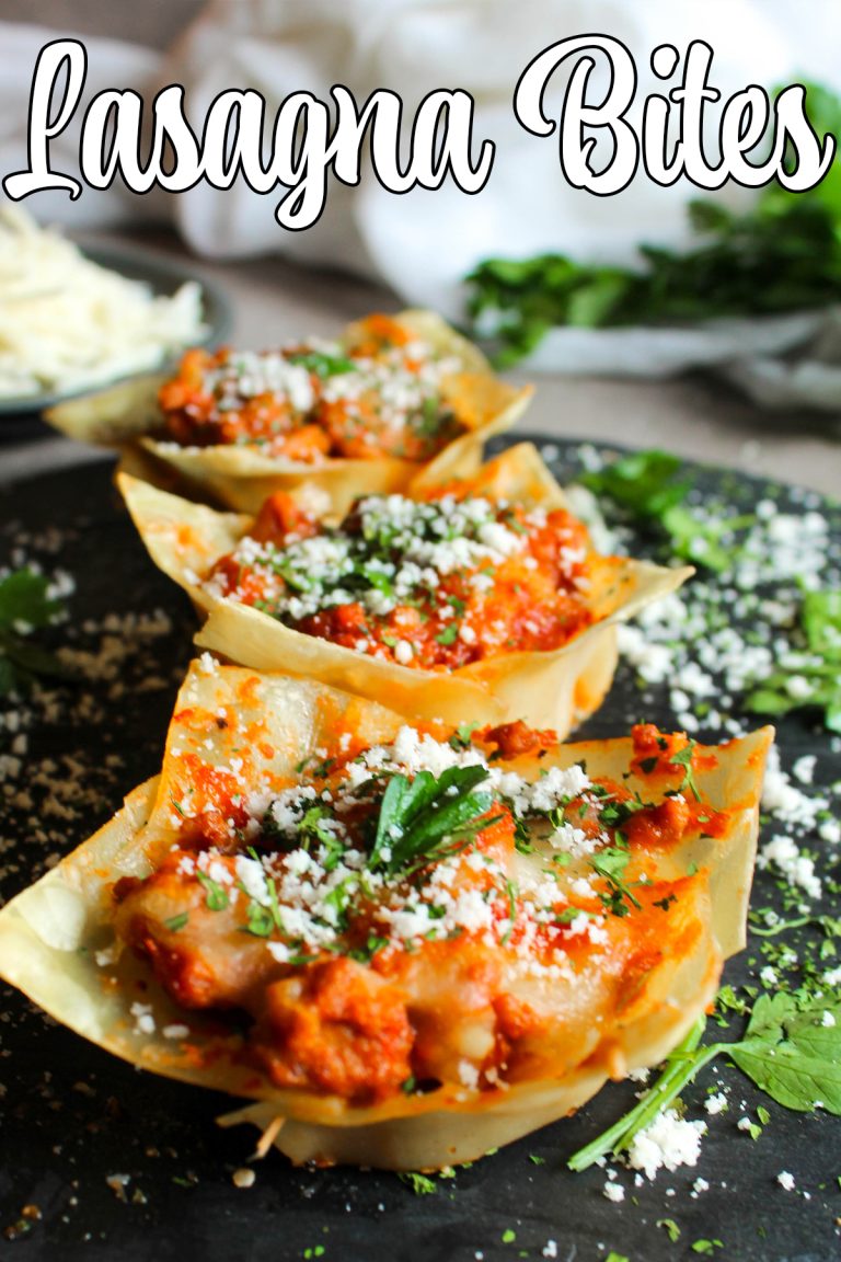 Lasagna Bites Recipe With Wonton Wraps ⋆