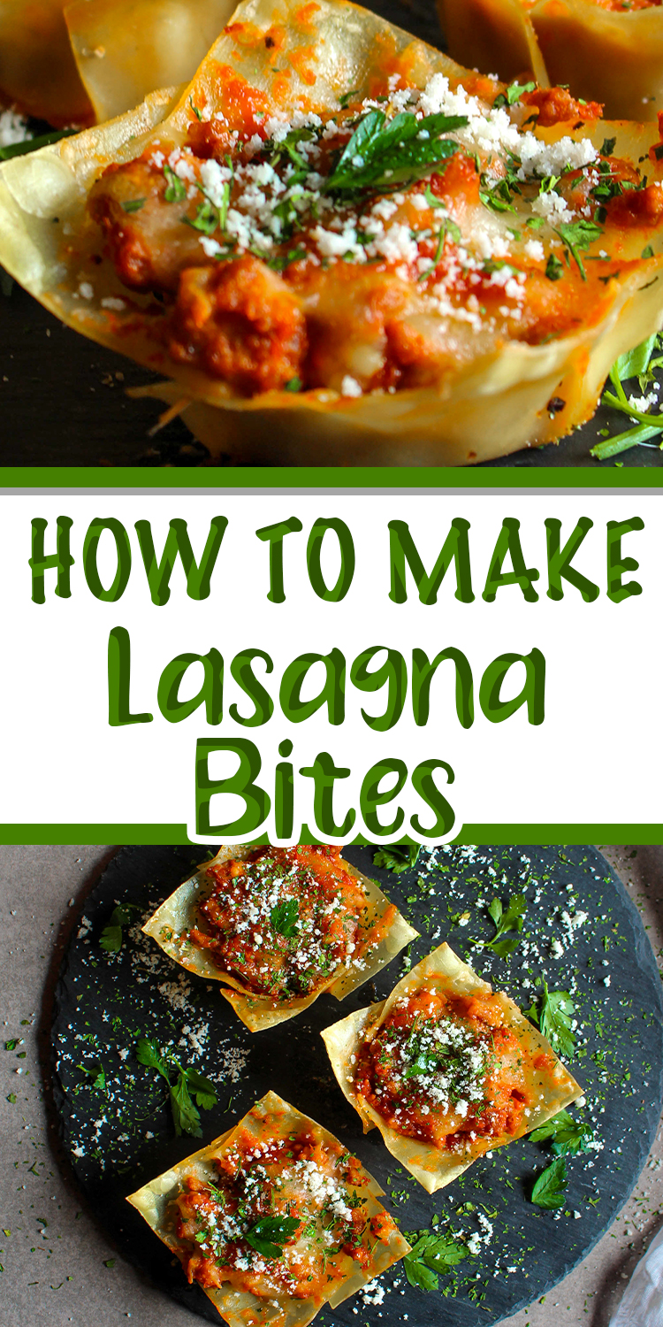 Lasagna Bites Recipe With Wonton Wraps ⋆