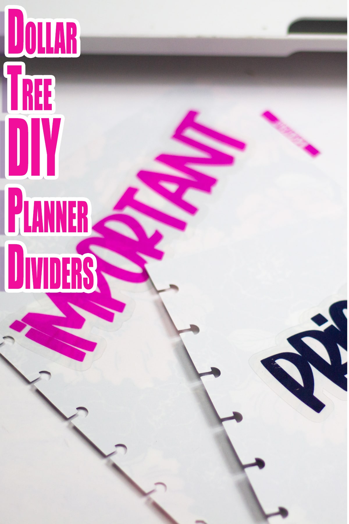 How To Make Personal Planner Dividers Using Dollar Tree Binders ⋆ by Pink