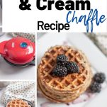Low Carb Blackberry and Cream Chaffle Recipe ⋆ by Pink