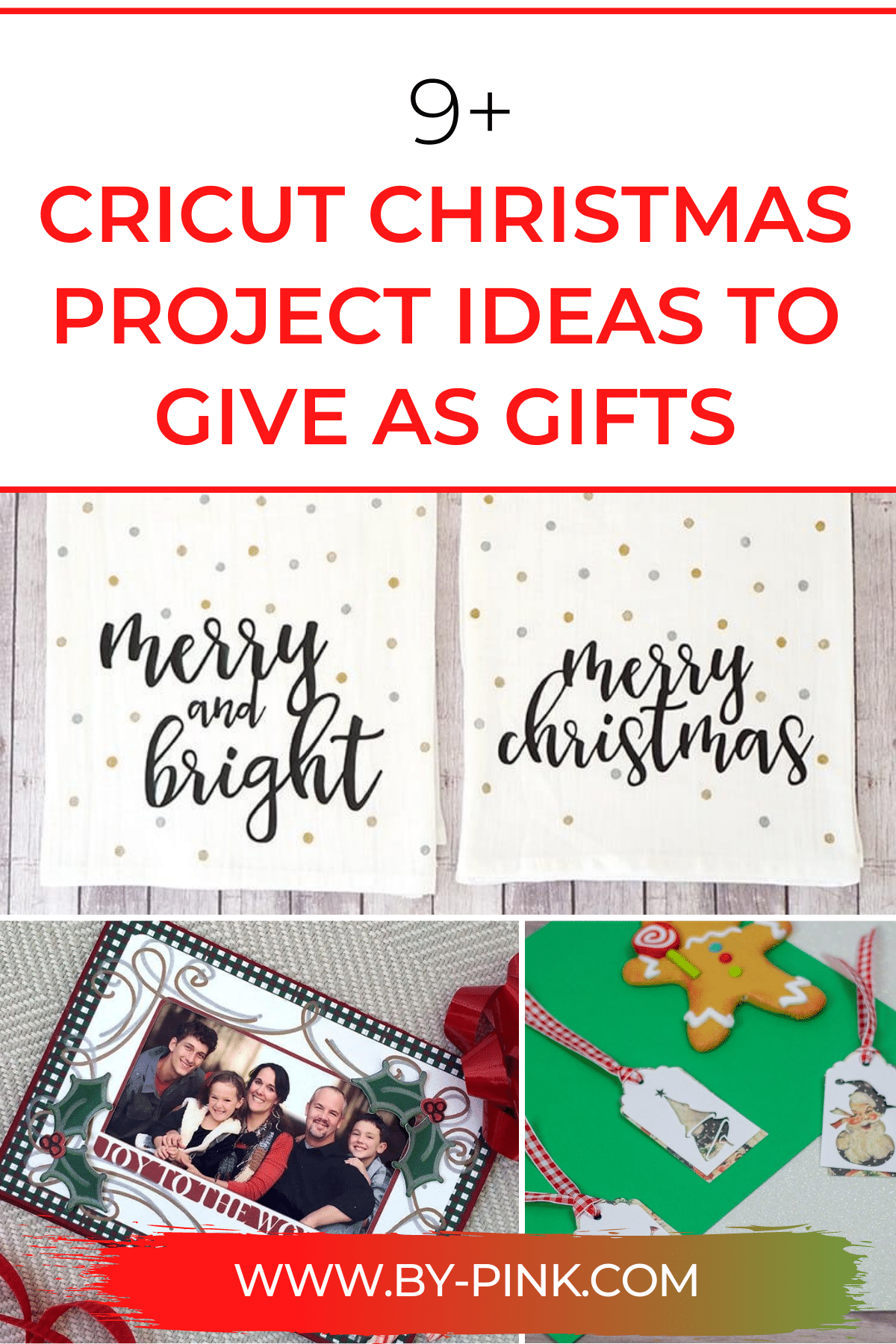 15 Cricut Christmas Project Ideas To Give As Christmas Gifts ⋆ by Pink