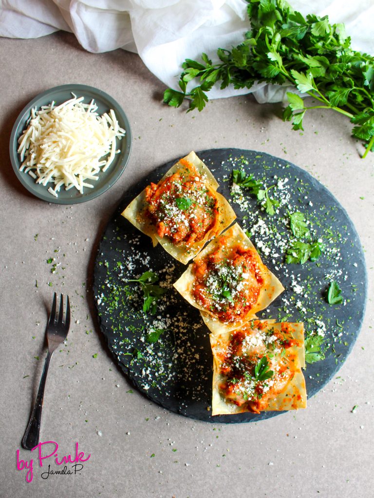Lasagna Bites Recipe With Wonton Wraps ⋆